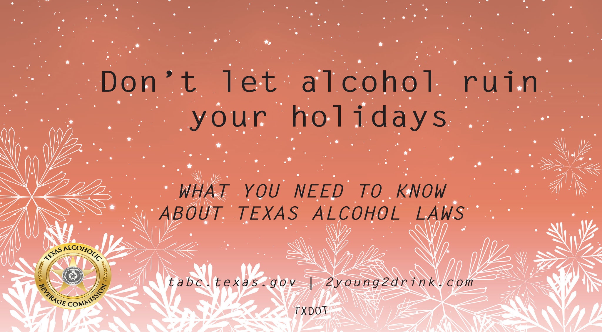 Alcohol Laws Booklet — Holiday Edition – TABC Prevention
