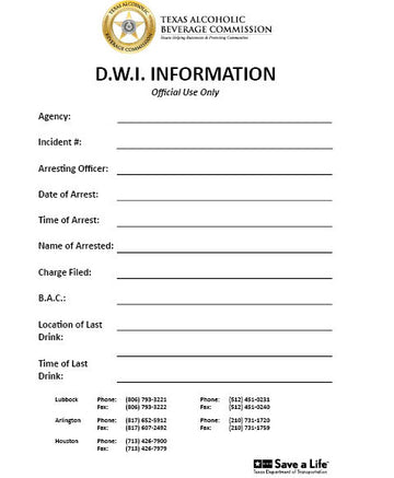 Law Enforcement Toolkit – TABC Prevention